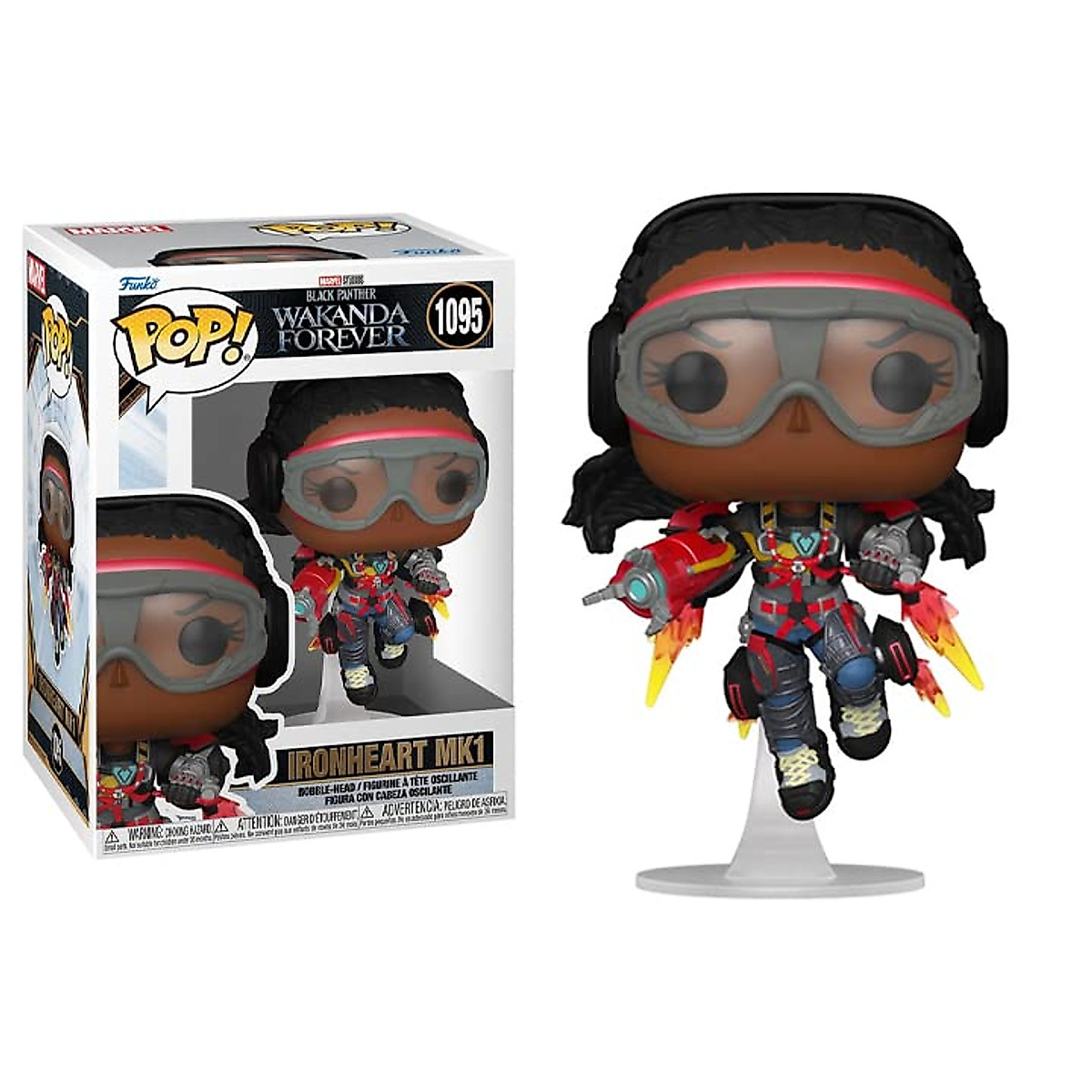 POP Marvel: Black Panther: Wakanda Forever - Ironheart MK1 Funko Vinyl Figure (Bundled with Compatible Box Protector Case), Multicolored, 3.75 inches