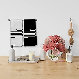 DIBOR Funny Very Long Dog Dachshund Kitchen Towels Dish Towels Dishcloth Set of 2,Wiener Puppy Dog Absorbent Drying Cloth Hand Towels Tea Towels for Bathroom Kitchen,Dog Lovers Girls Women Gifts