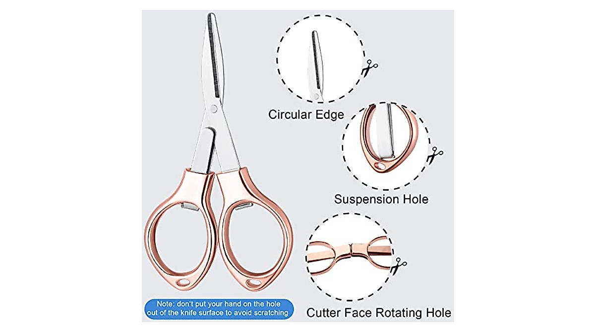 8 Pack Stainless Steel Folding Mini Scissors for Travel and Crafts