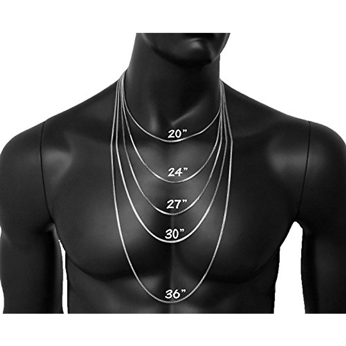 Fashion 21 Unisex Polished Micro Initial XX Pendant 24" Various Chain Necklace in Silver Tone (Silver / 2mm 24" Box Chain)