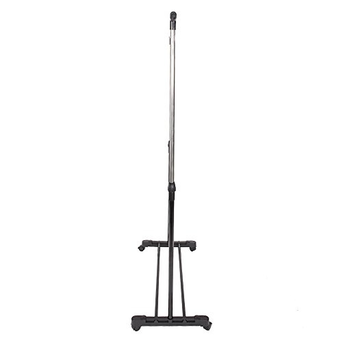 Guangshuohui Clothes Garment Rack, Clothing Rolling Rack on Wheels and Bottom Shelves, Black & Silver (B)