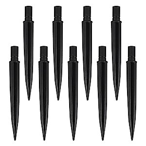 Replacement Lights Stakes Ground Spikes Solar Torch Light Stakes Replacement Garden Spikes Stake Outdoor Led Landscape Decoration for Garden Pathway Lights Black 20pcs Lawn Light