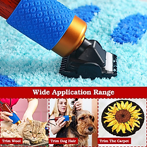 Makevivi 2 PCS Replaceable Ceramic Blades Set Carpet Trimmer, Carpet Trimmer Common Use Clipper Blade, for Carpet Clippers,Tufting Clippers