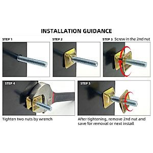4 PCS Anti-Theft Post Attachment Kit Sign Mounting Hardware for U Channel Post, Sign Post Mounting Bolts and Nuts,2.5" Bolt