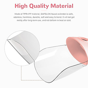 SAFELON 2Pcs Faucet Extender for Babies & Toddlers Double Hole Design Fits Most Faucets (Pink)