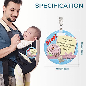 Do not Touch Baby Signs, Stroller Signs, Newborn car seat Signs, Premature Babies, do not Touch car seat Signs (Blue Pink, Girl)