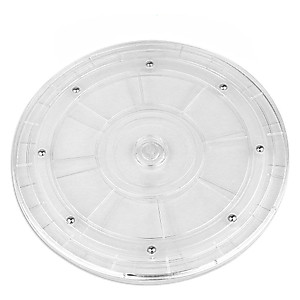 Cedmon Heavy Duty Lazy Susan Turntable Organizer Acrylic Organizers for Kitchen Corner Cabinets Spice Rack Cake Decorating TV Laptop Computer Monitor (9 inch)