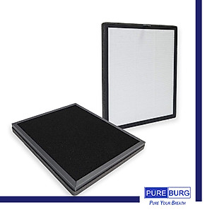 PUREBURG WA777 Replacement True HEPA Filter Compatible with Wagner Switzerland WA777, 883, 885, 886 Series/LEMARC USA WA777 Air Purifiers, H13 2-Pack