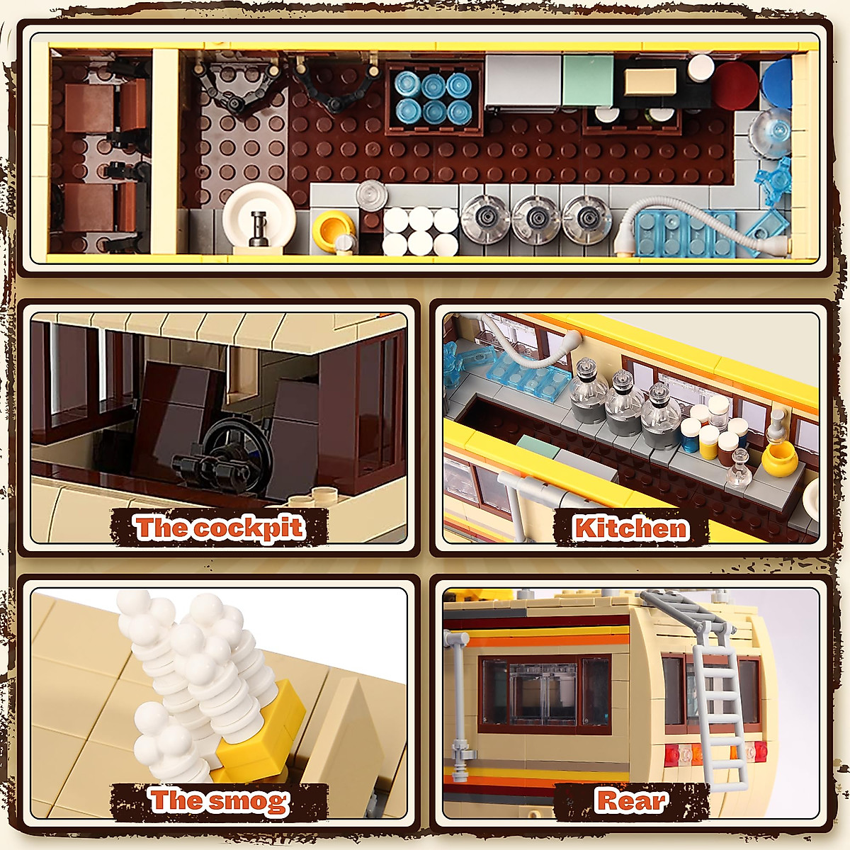 OrbBlaster Rvs for Break Bad Building Set, Upgraded Creative Rvs Building Bricks Merchandise, Camper Van Building Set Toy for Boys Age 8-12