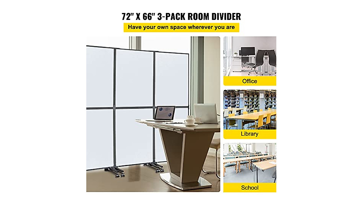 VEVOR Acoustic Room Divider 72x66 Office Partition - Noise Reduction
