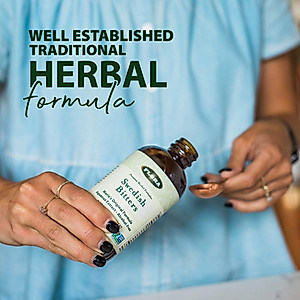 Flora - Swedish Bitters for Digestion, Alcohol-Free Bitters Help Bloating & Digestion, Maria's Original Formula Aqueous Extract, Vegan, Kosher, Non GMO, 3.4-fl. oz. Glass Bottle