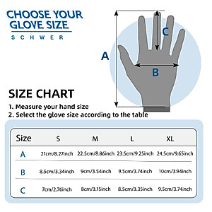 Schwer ANSI A9 Cut Resistant Gloves, Uncoated Food Grade Reliable Cutting Gloves, Mandoline Gloves for Kitchen Meat Cutting, Oyster Shucking, Fish Fillet Processing, Mandoline Slicing (1 Pair, M)