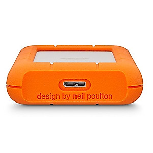 LaCie Rugged USB-C, 4TB, Portable External Hard Drive, Drop, Shock, Dust, Rain Resistant, for Mac & PC (STFR4000800)
