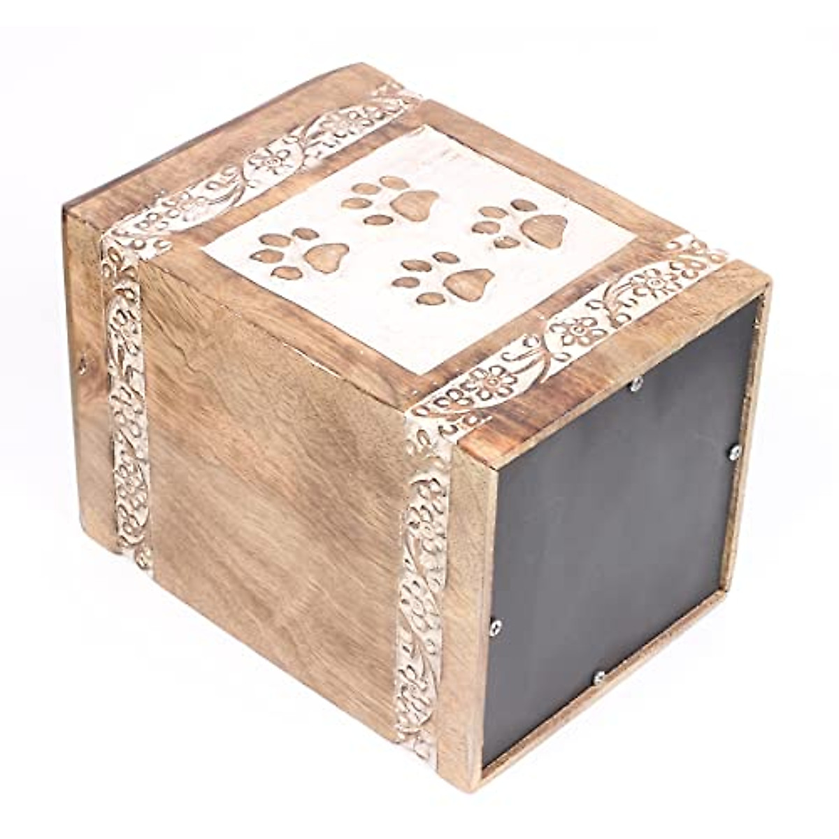 ARTISENIA Wooden Pet Memorial Keepsake Cremation Urns for Ashes Pet Urn Wood Keepsake Box Urns for Cat Dogs Ashes | Cat Memorials 7.5 X 5.5 Inch