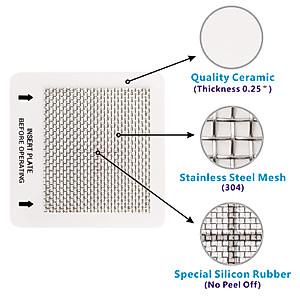 LUFUTATECH Universal Ceramic Ozone Plates for Generic Ozone Generators Washable Purification Air Purifier, 4.5" x 4.5" Inches Replacement Ozone Plates (2Pack)
