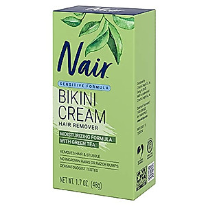 Nair Bikini Cream with Green Tea Sensitive Formula, 1.7 Ounce