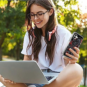 BWEGRHE for Samsung Galaxy A04 4G Clear Case with Dragon Roses Pattern Designed, Transparent Dual Layer Soft TPU Bumper + Hard PC Shockproof Protective Phone Case for Galaxy A04 4G