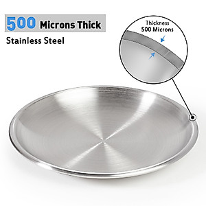 Stainless Steel Cat Dishes for Food and Water Bowls for Kittens and Baby Cats Small Pets Relief of Whisker Fatigue -2 Sets Shallow Style