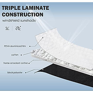 VANNCAMP Exterior Windshield Cover for 2001-2020 Chevy Motorhome Class C, RV Front Window Cover