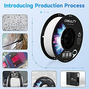 CREALITY Official 3D Printer Filament, PETG Filament 1.75mm No-Tangling, Strong Bonding and Overhang Performance Dimensional Accuracy +/-0.02mm, 2.2lbs/Spool