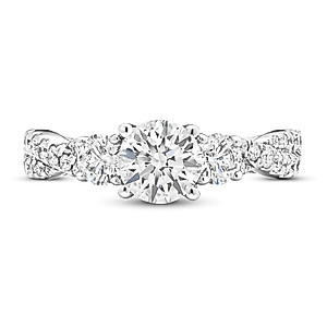 Molioaki 1.5 Carat (ctw) moissanite engagement rings for women 10K Gold ring moissanite rings- 6-