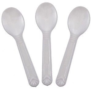 Mini Plastic Tasting Spoons And Ice Cream Spoons (Pack with 100 spoons)