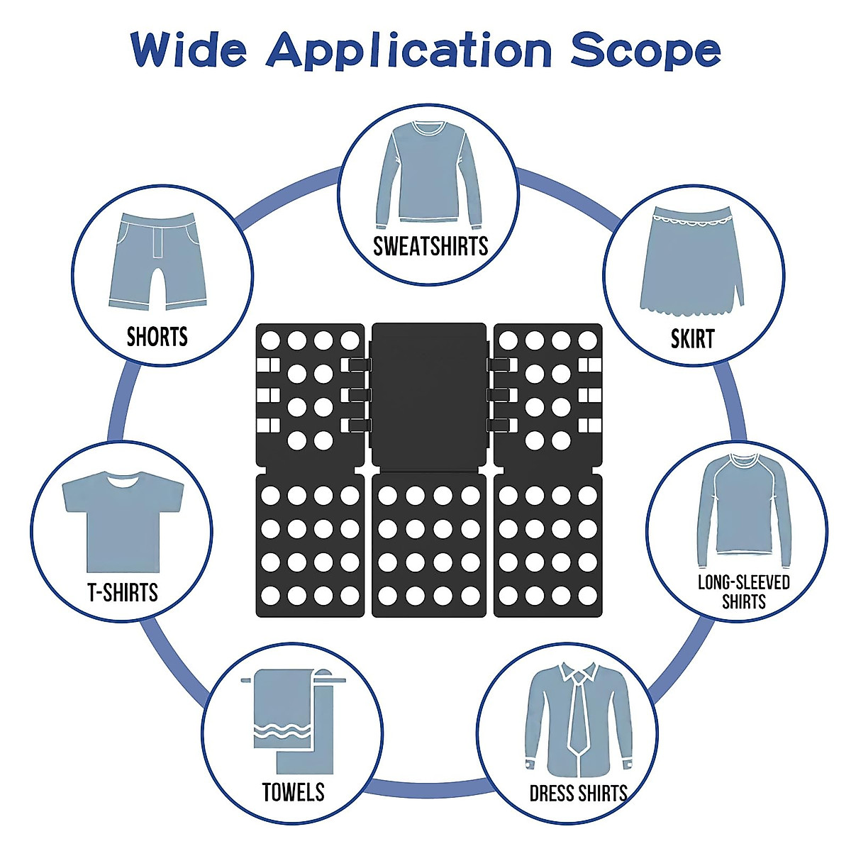 T Shirt Folding Board Shirts Clothes Folder Durable Plastic Laundry Boards,10.23*7.88*1.18 inches Black