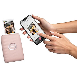 Fujifilm Instax Mini Link Instant Smartphone Printer (Dusky Pink) with Instax Film Pack (2 Items)