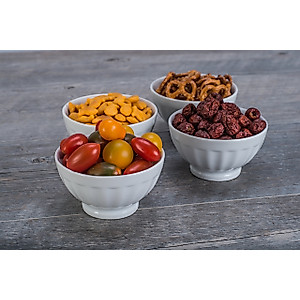 BIA Cordon Bleu 16-Ounce Fluted Bowl, Set of 4, White (900107S4SIOC)