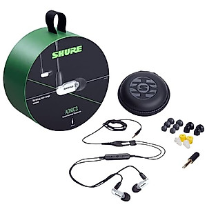 Shure AONIC 3 Wired Sound Isolating Earbuds, Clear Sound, Single Driver with BassPort, Secure in-Ear Fit, Detachable Cable, Durable Quality, Compatible with Apple & Android Devices - White