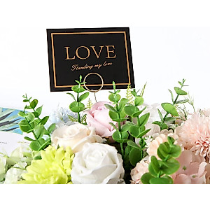 (20PAC) wire floral seat card holder Pick 13 "gold photo holder Memento Wedding Birthday party, love
