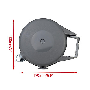 LC LICTOP Retractable Clothesline Portable Heavy Duty Indoor and Outdoor Washing Line 39 Feet for Wet or Dry Clothes(Grey)