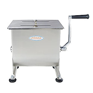 Hakka 15-Pound/7.5-Liter Capacity Tank Stainless Steel Manual Meat Mixers (Mixing Maximum 15-Pound for Meat)