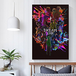 Dream SMP Anime Poster for Room Aesthetic Canvas Wall Art Prints for Wall Decor Room Decor Bedroom Decor Gifts Posters 08x12inch(20x30cm) Unframe-style