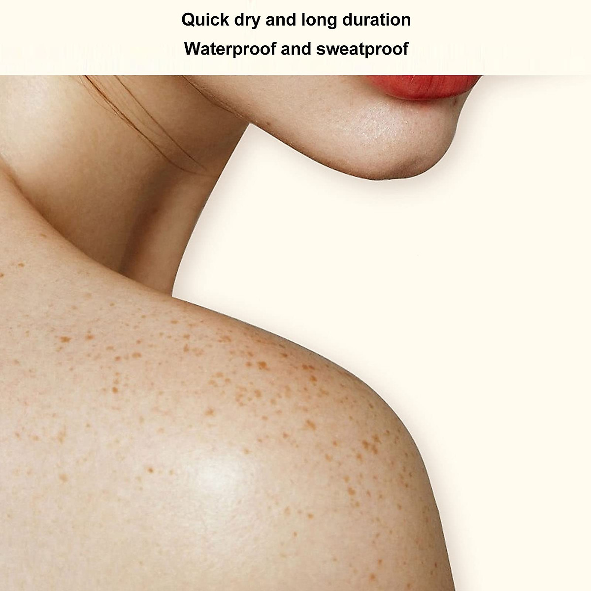 Dioche Fake Freckles stamp pen, Liquid Freckle Stamp Freckles Makeup Stamp with Brush, Waterproof Simulation Air Cushion Freckles Pen 10g