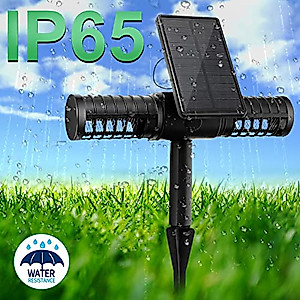 Kittmip 2 Pack Bug Zapper Solar Powered Led Mosquito and Insect Bug Zapper Light Outdoor Mosquito Traps Repellent Path Light for Garden Lawn Patio, Purple