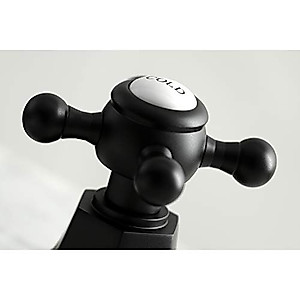Kingston Brass KS4460BX Metropolitan Widespread Bathroom Faucet, 5-9/16 Inch in Spout Reach, Matte Black