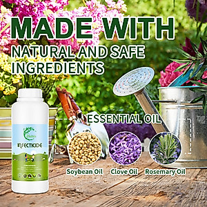 Nasticide Natural Insecticide Concentrate for Plants, Organic Safe Insect Killer with Natural Clove Oil, Soybean Oil and Rosemary Oil, Lawn Insecticide for Ants Spiders Cockroaches Aphids 16oz