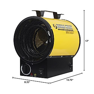 Dura Heat 240V Garage Overheat Protection Electric Forced Air Heater, Medium, Yellow