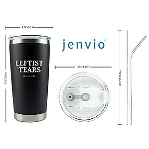 Leftist Tears Tumbler | Stainless Steel Tumbler/Mug with Lid for Coffee/Cold Drinks | Liberal Tears Mug for Men | Funny Unique Republican Valentine's Day Gifts Conservative (20 Ounce)