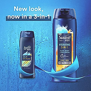 Suave Hydrating 3 In 1 Hair Body And Face Wash Citrus And Musk 6 Count Body Soap For Hydrated Skin And Hair With An All Day Fresh Scent 18 Oz