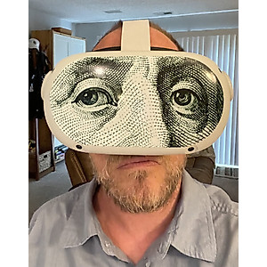 Ben Franklin Decal for Quest 2 VR Headset - Meta/Oculus - Glossy Vinyl Sticker