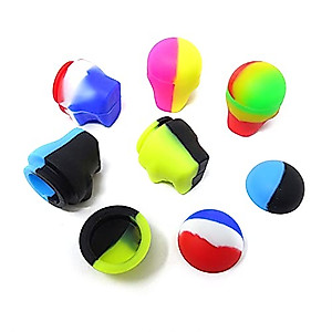 Honbay 5PCS Silicone Skull Shape Wax Concentrate Containers Non-Stick Silicone Oil Storage Jar Mini Container for Multi Use (3ml)