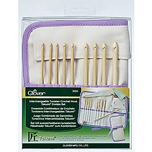 Clover Interchangeable Tunisian Crochet Hook "Takumi" Combo Set