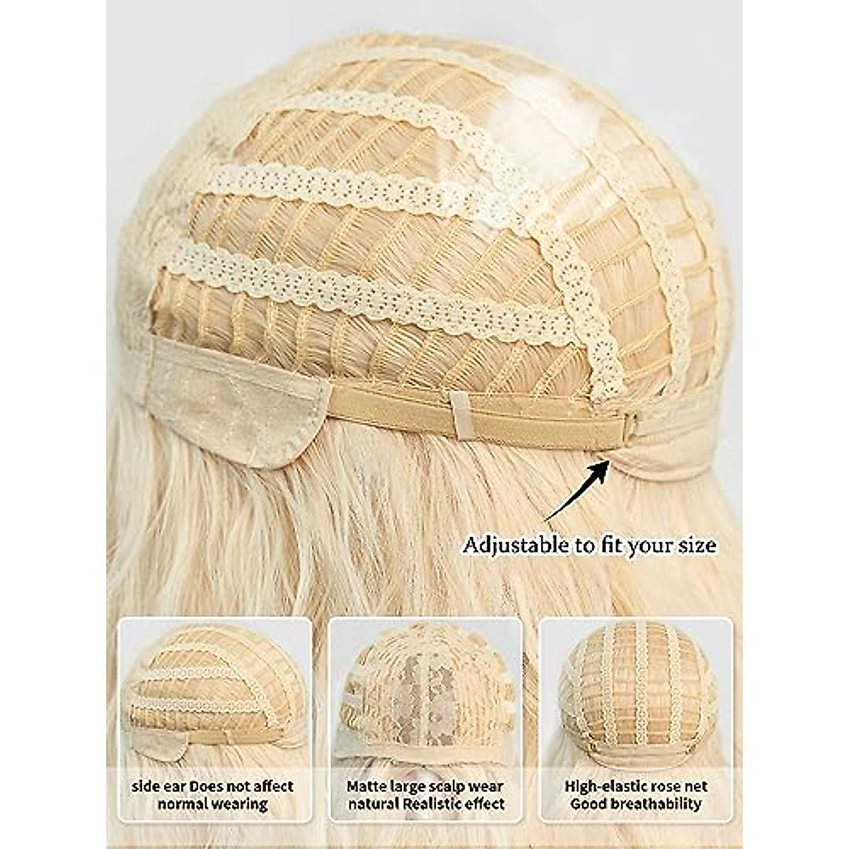 Barbie Wig Long Blonde Wigs for Women Loose Body Wave Wig Synthetic Lace Front Wig Blonde Hairline Heat Resistant Washable Trimmable Curlable Hair