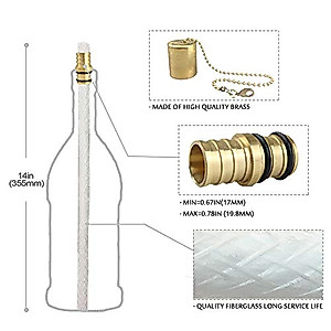 EricX Light Wine Bottle Torch Kit 4 Pack, Includes 4 Long Life Torch Wicks ,Brass Torch Wick Holders And Brass Caps - Just Add Bottle for an Outdoor Wine Bottle Torch
