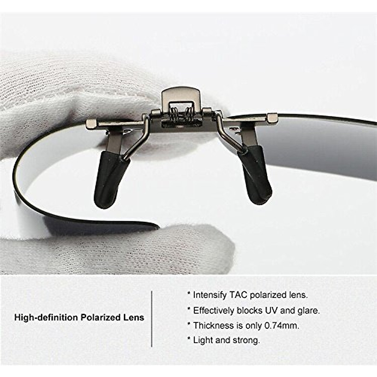 NEWON 3 PACK, Clip on Flip up Polarized Sunglasses For RX Eyeglasses, UV Protection Shades Lens Over Prescription Glasses, Black+Blue mirror+Yellow