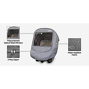 Manito Melange Infant Carseat Weather Shield (Black)