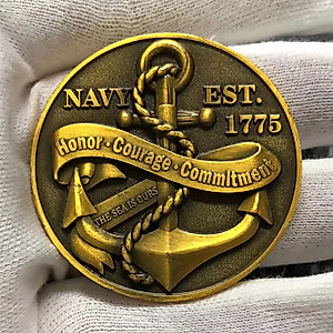 USA-Navy Core Value Sailor's Creed Challenge Coin (Single Coin)