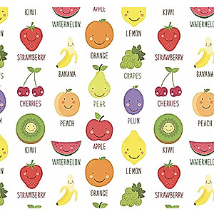 Stesha Party Cute Fruit Gift Wrapping Paper - Folded Flat 30 x 20 Inch - 3 Sheets